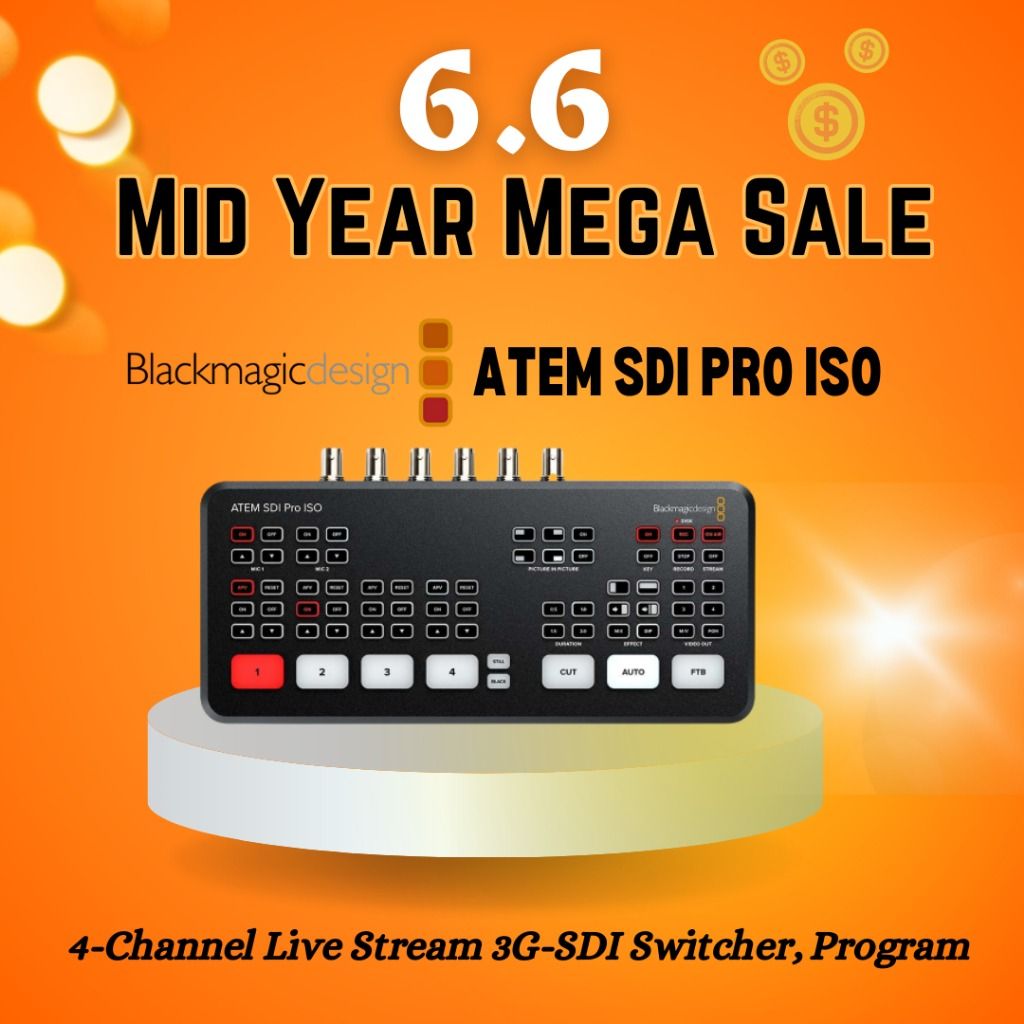 Blackmagic Design Atem SDI Pro ISO Live Streaming Switcher for ISO HDMI ...
