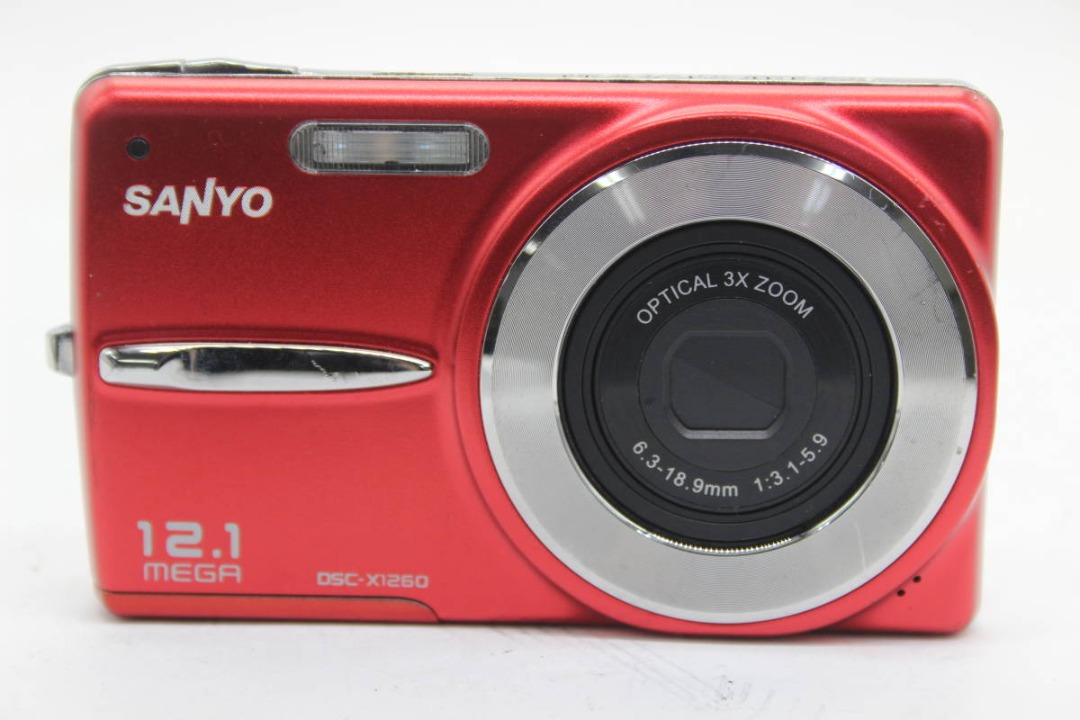 [BMC] Sanyo DSC-X1260 (12.1MP) Red 3X Optical Zoom Digital Compact ...