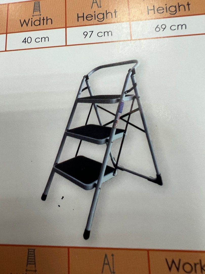 Brand new safety step stool with wide step and grip, Furniture & Home ...