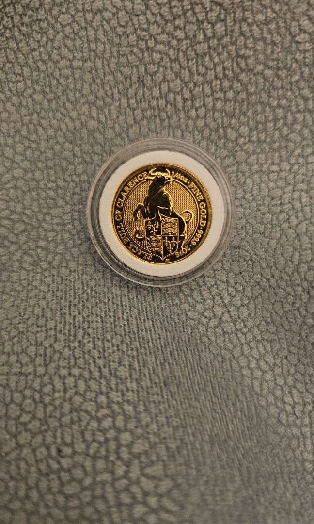 British Queen Beast Black Bull 1/4oz Gold Coin, Hobbies & Toys ...