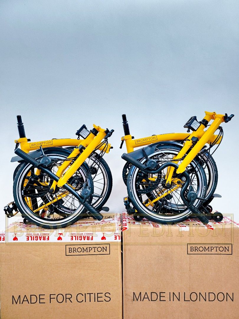 Brompton M6L C Line Bumblebee Yellow, Sports Equipment, Bicycles ...