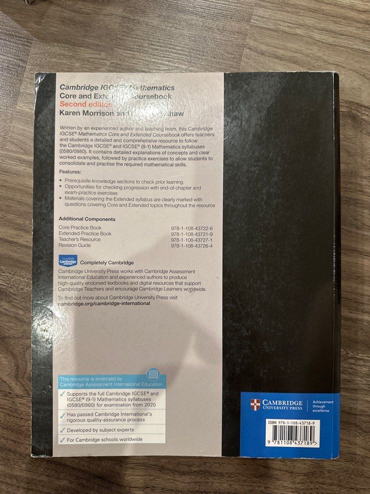 Cambridge IGCSE Mathematics Core & Extended Coursebook, Hobbies & Toys ... Cambridge IGCSE Mathematics Core & Extended Coursebook, Hobbies & Toys ...