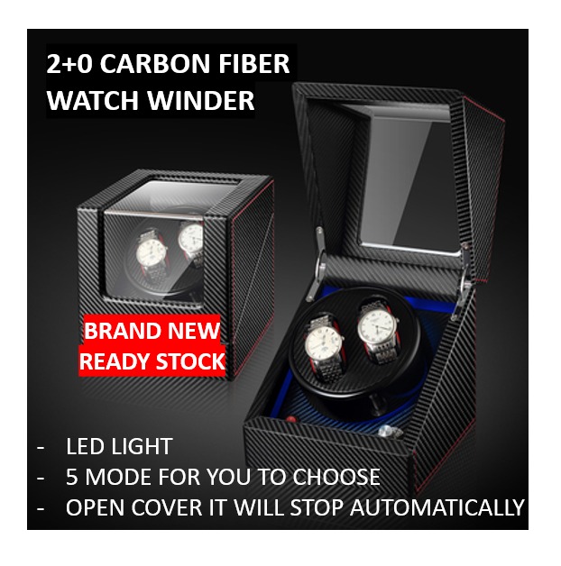 Carbon Fiber Watch Winder For 2 Watches / Watch Winder / Watch Winder ...
