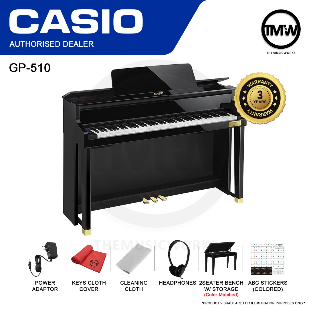 Casio Digital Hybrid Grand Piano GP-510 88 keys [NEW READY STOCK ...