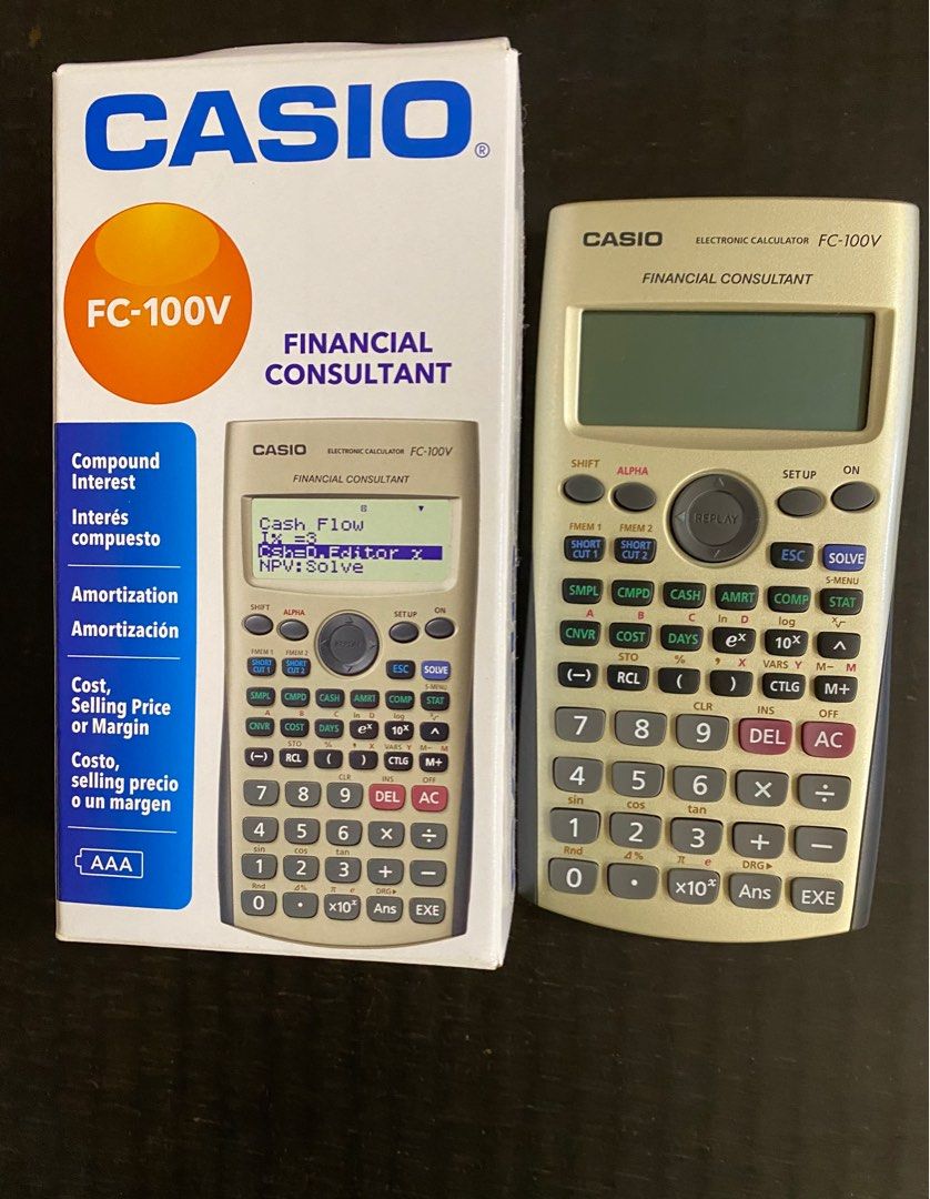 Casio Financial Calculator FC-100V (2nd Edition), Computers & Tech ...