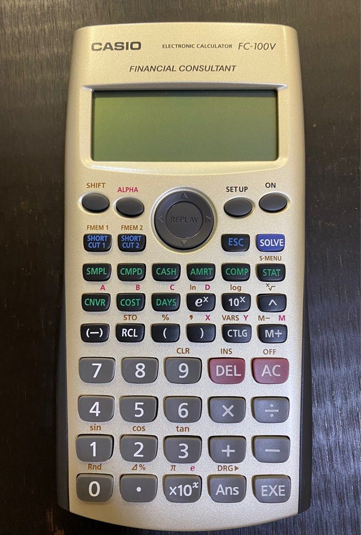 Casio Financial Calculator FC-100V (2nd Edition), Computers & Tech ...