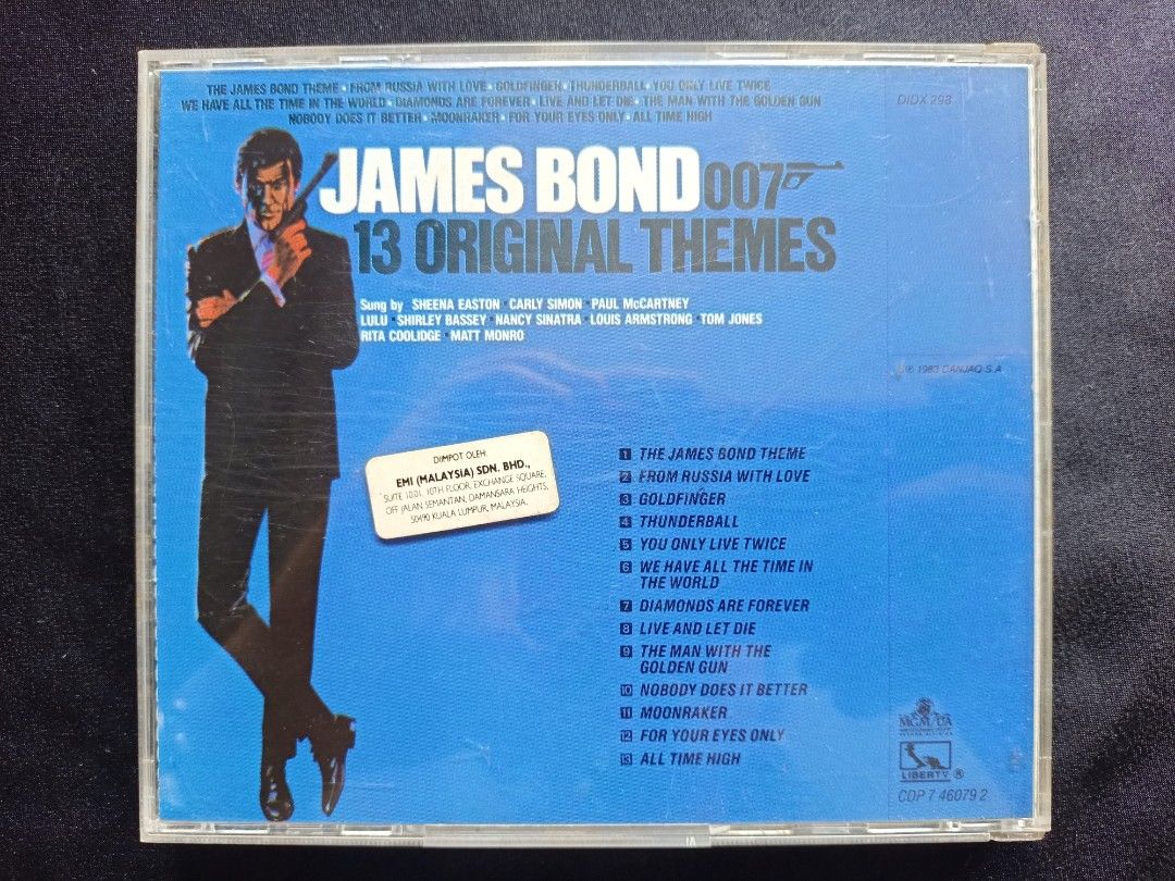 CD OST James Bond : 13 Original Themes, Hobbies & Toys, Music & Media ...