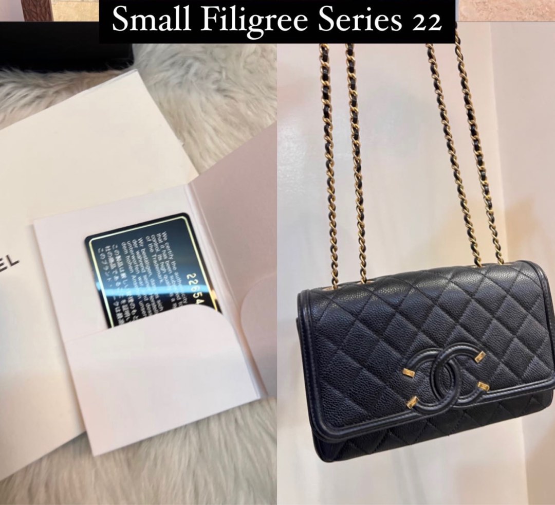 Chanel Filigree Small Series 22, Luxury, Bags & Wallets on Carousell