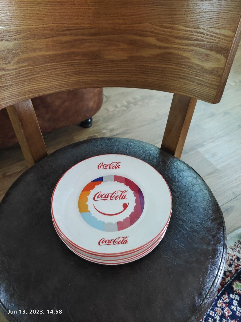 Coca cola Plates 6 pcs, Furniture & Home Living, Kitchenware ...