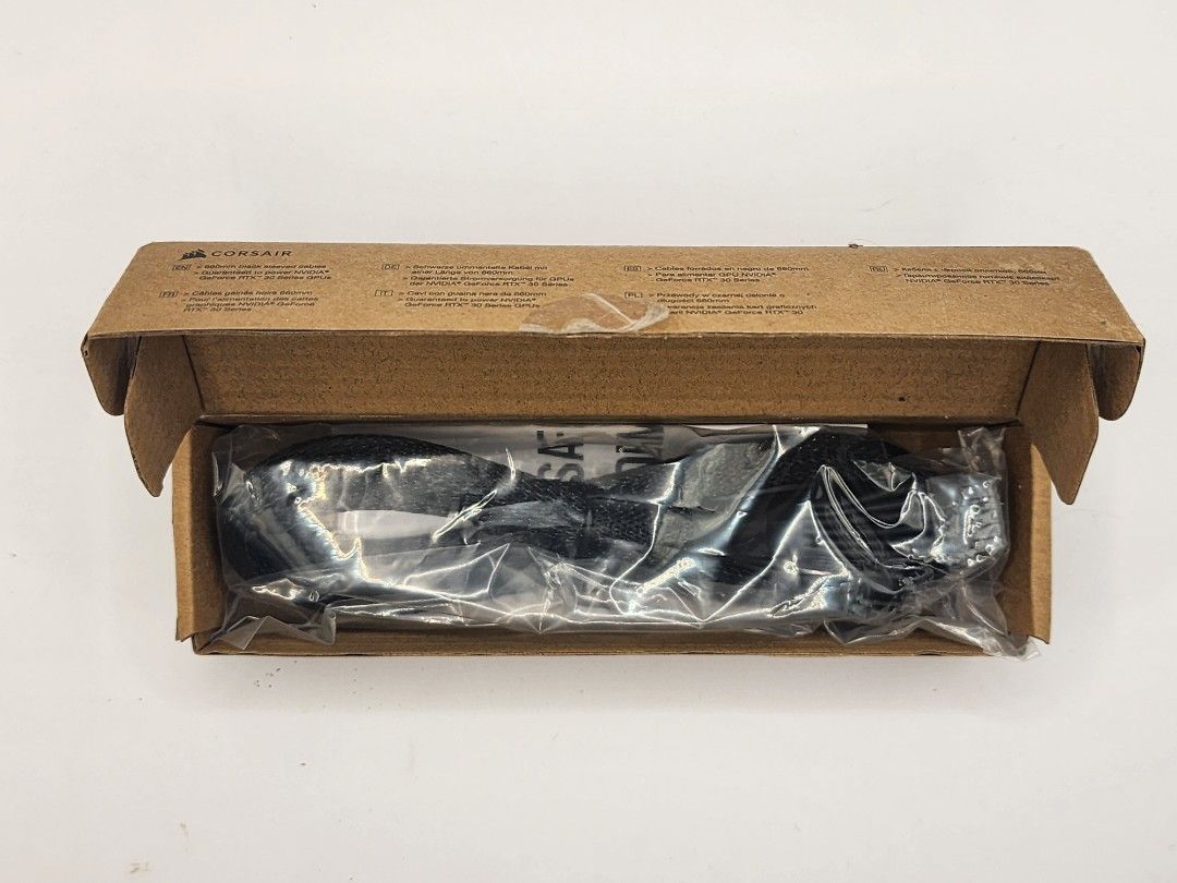 CORSAIR - 12-Pin GPU Power Cable, Sleeved - Black, Computers & Tech ...