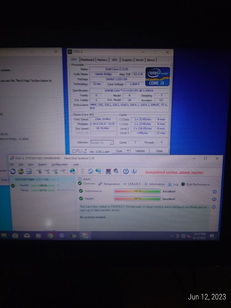 CPU I3 GEN 2 RAM 4GB HDD 250GB NORMAL MULUS, Elektronik, Komputer ...