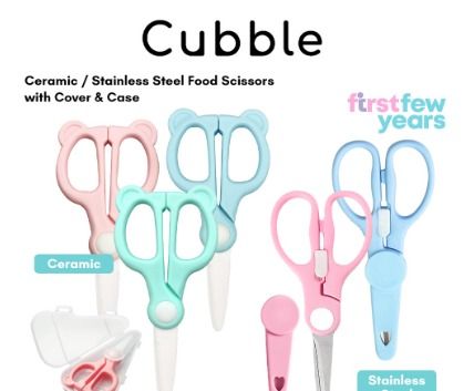 Cubble Little Bear Ceramic Food Scissors / Stainless Steel Food ...