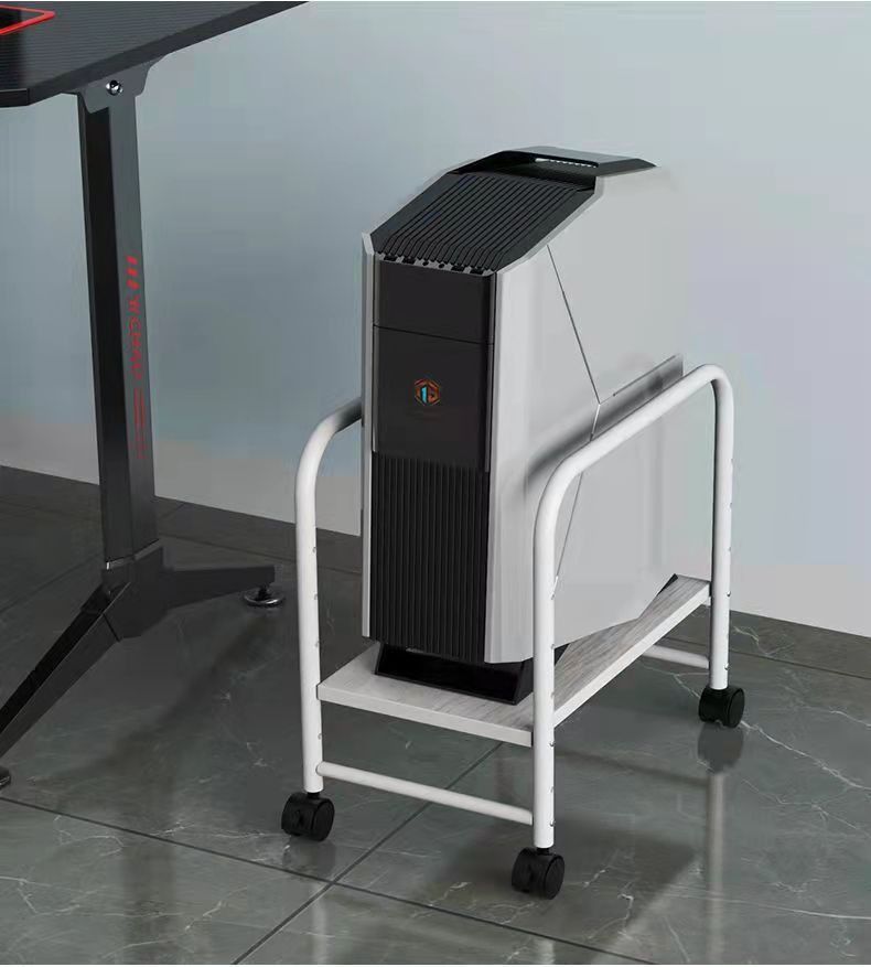 Desktop Computer CPU Trolley PC Casing Shelf Movable with Cators ...