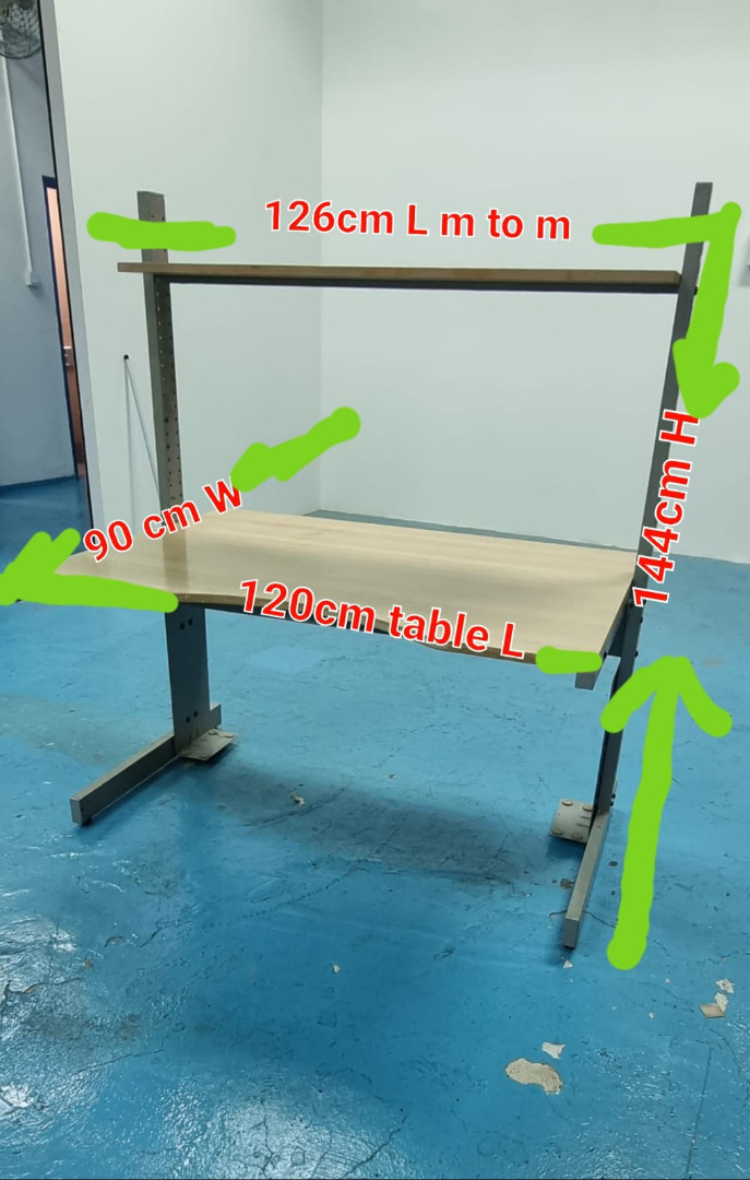 Study Table (Detached Table), Furniture & Home Living, Furniture ...