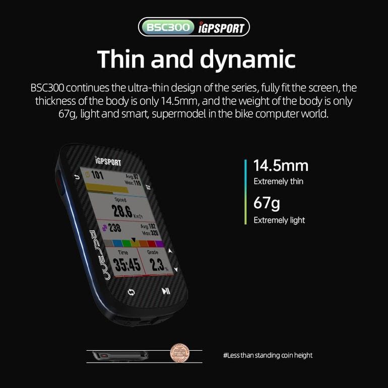 iGPSPORT BSC300 GPS Cycling Computer , Free Igpsport M80 Out-front Bike Mount、black silicone ...