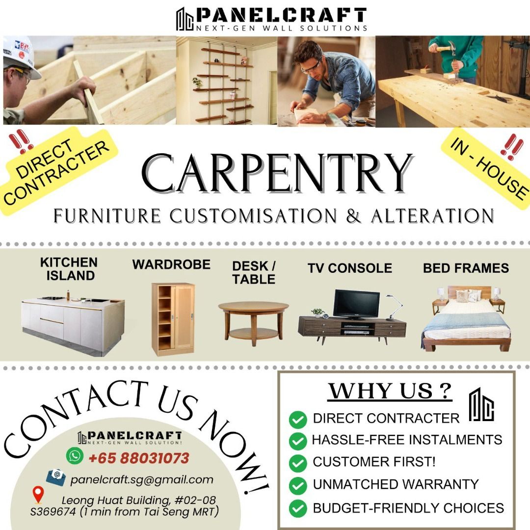 Direct Contractor Carpentry Service | Kitchen Cabinet | Carpenter | 🔨Carpentry works | Home ...
