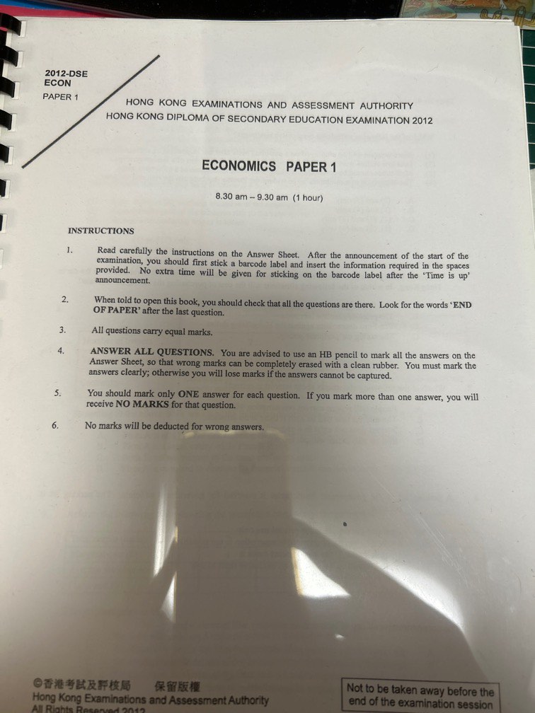 dse econ by year past paper ️ dse economics, 興趣及遊戲, 書本 & 文具, 教科書 - Carousell