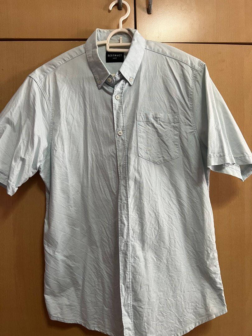 D/STRUCT LIGHT BLUE SHIRT, Men's Fashion, Tops & Sets, Tshirts & Polo Shirts on Carousell