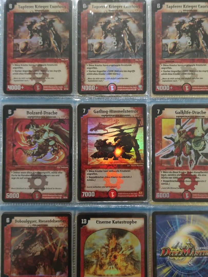Duel Masters German Foils (Fire & Water) Set: Gatling Skyterror ...