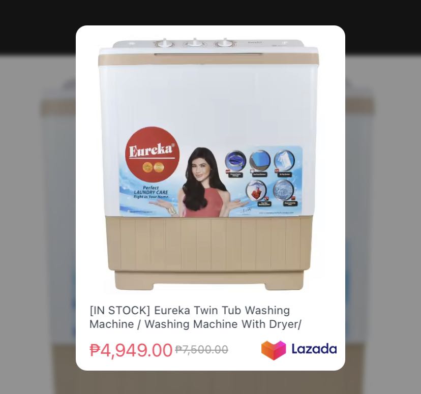 EUREKA WASHING MACHINE 6.5KG TWIN TUB, Furniture & Home Living ...