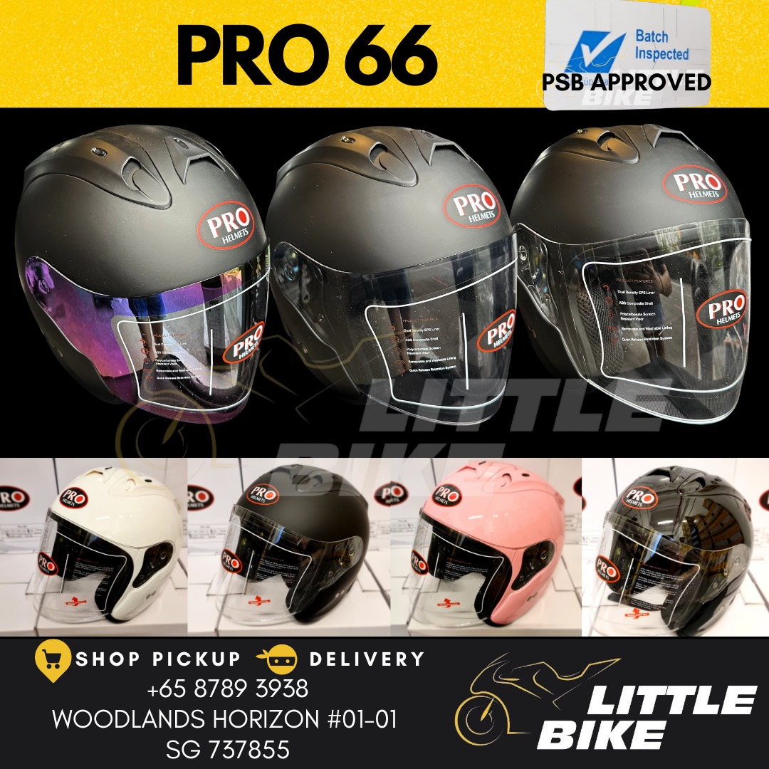 FREE Delivery PSB Approved Pro 66 open face motorcycle helmet ...