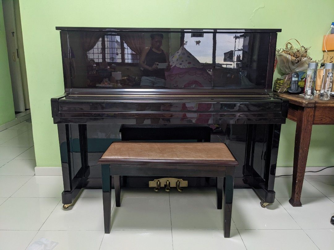 German Upright Piano (Schumann) w/ Chair & Books, Hobbies & Toys, Music ...