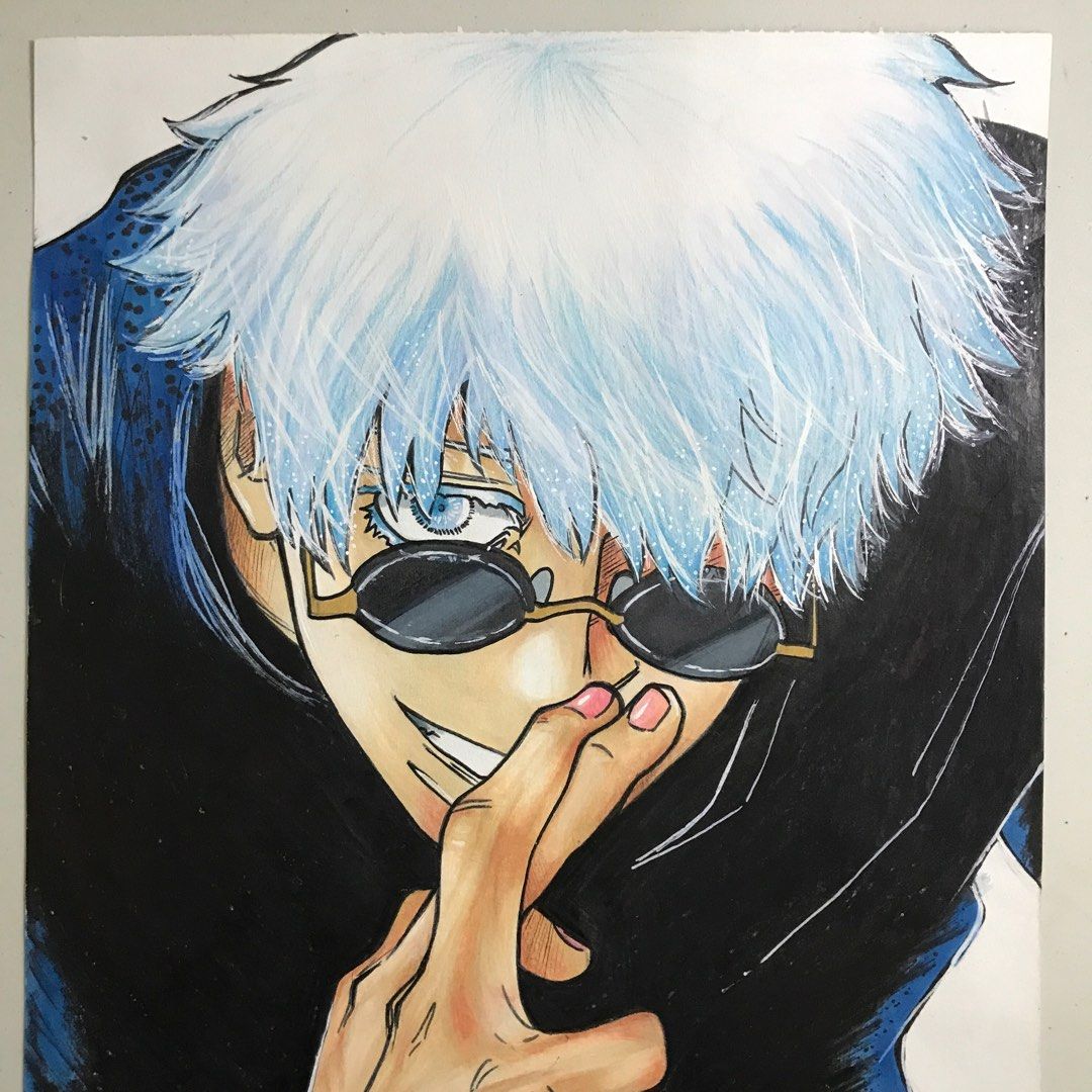 Gojo Satoru (Handrawn Artwork), Hobbies & Toys, Stationery & Craft, Art ...