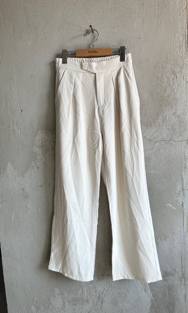 Half-garterized trouser wide, Women's Fashion, Bottoms, Other Bottoms ...