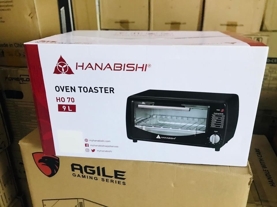 Hanabishi 9L Oven Toaster Black HO-70, TV & Home Appliances, Kitchen ...