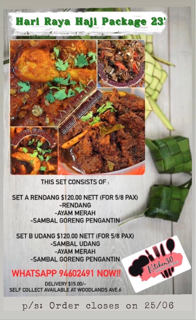 Hari raya Haji lauk raya package 2023, Food & Drinks, Local Eats on ...