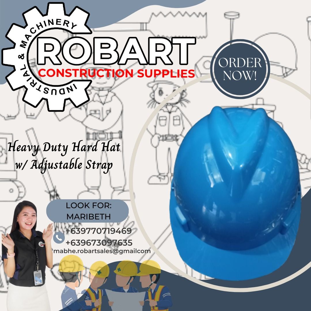 heavy duty hard hat w/ adjustable stra on Carousell