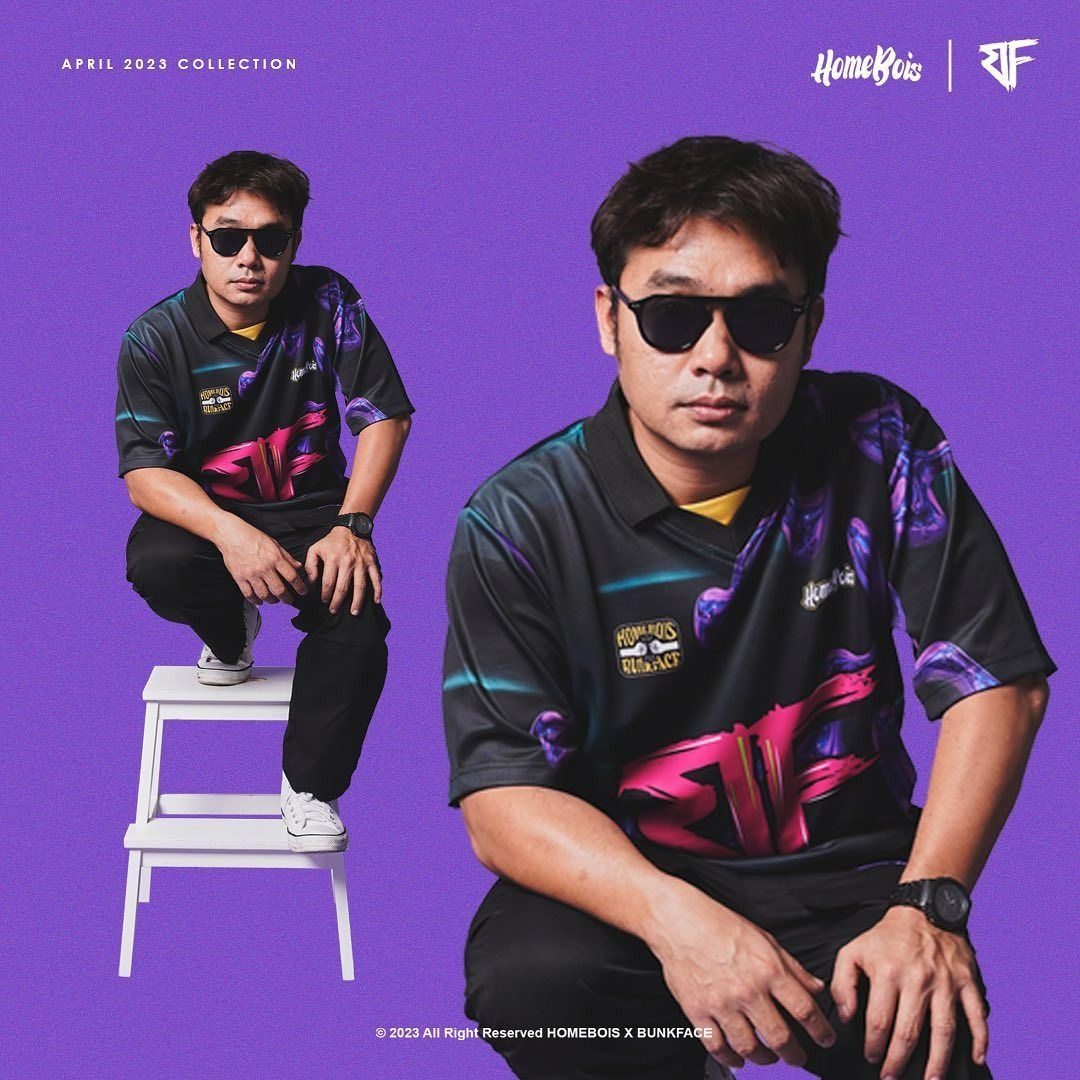 HOMEBOIS x BUNKFACE JERSEY BLACK & PURPLE, Men's Fashion, Activewear on ...