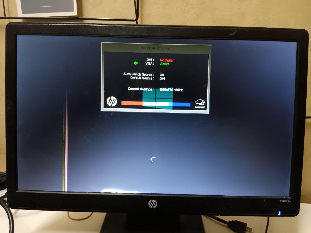 HP W1972a Monitor (Semi Faulty), Computers & Tech, Parts & Accessories ...