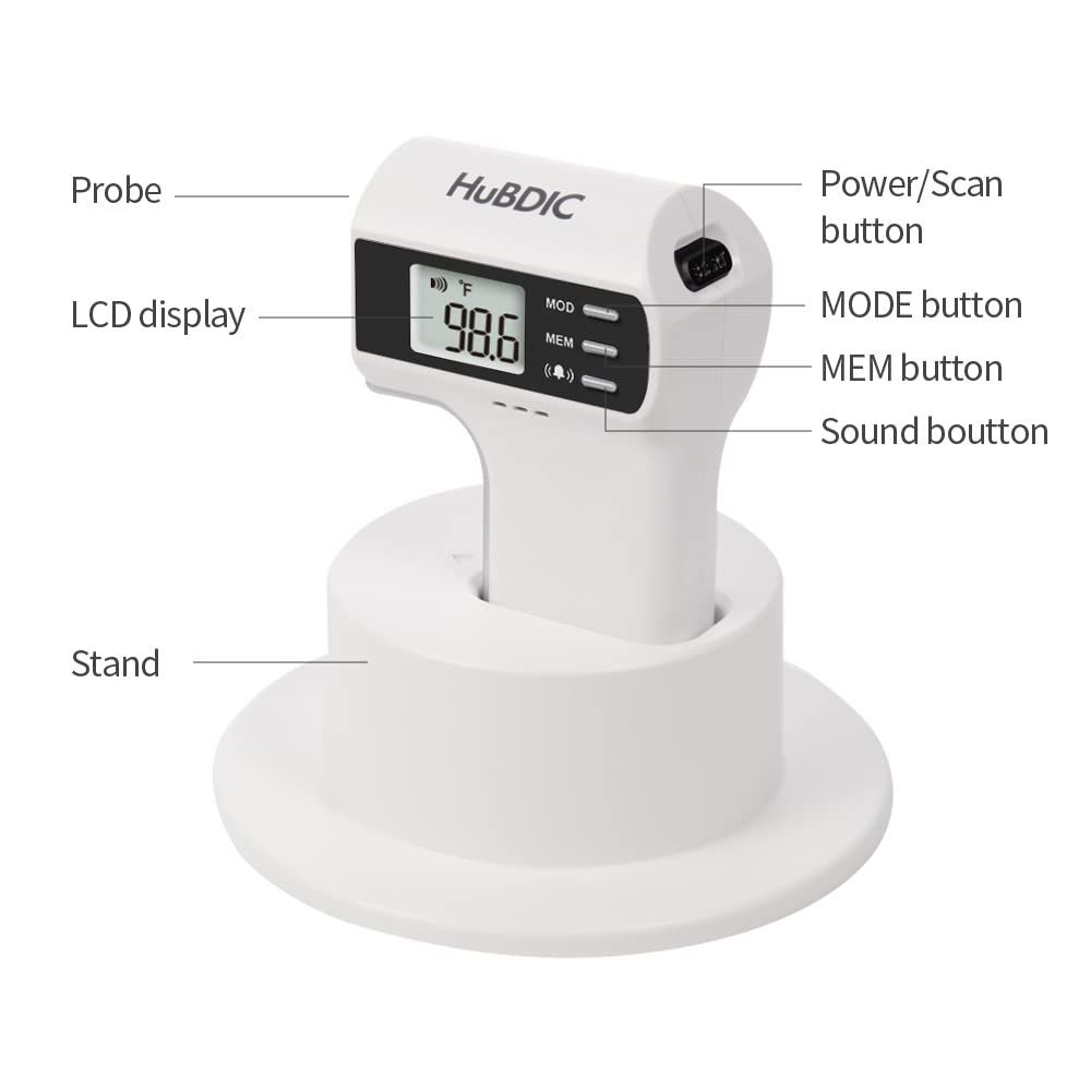 HuBDIC Infrared Non-Contact Digital Thermometer │ Made in S. Korea│ LCD ...