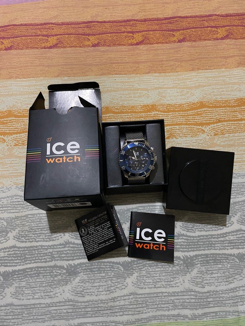 ICE steel Mesh blue- Chrono, Men's Fashion, Watches & Accessories ...