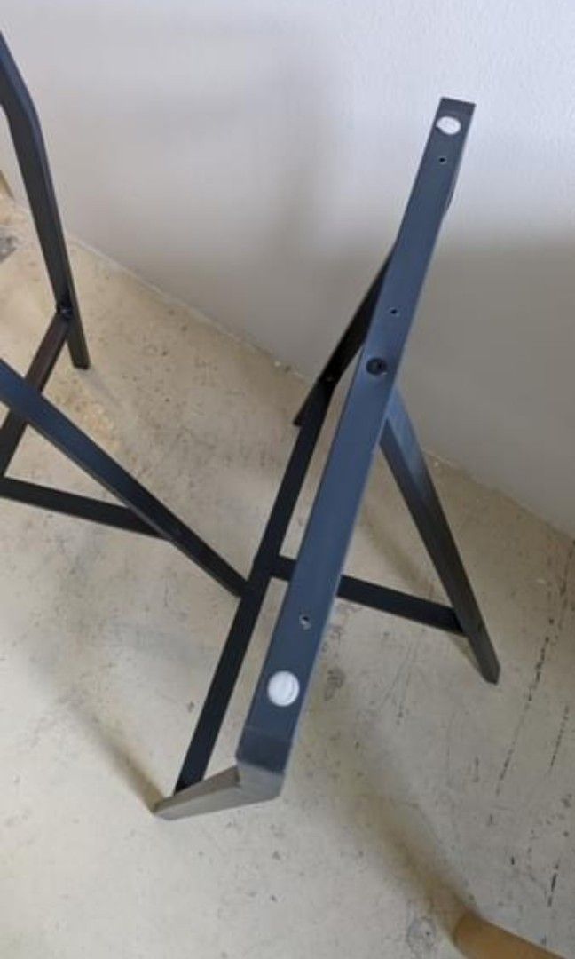 Ikea metal table legs / support, Furniture & Home Living, Furniture ...