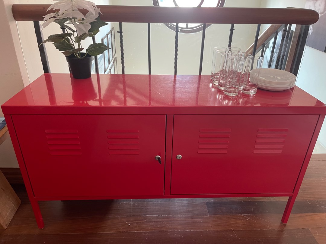 IKEA red cabinet, Furniture & Home Living, Furniture, Shelves, Cabinets ...