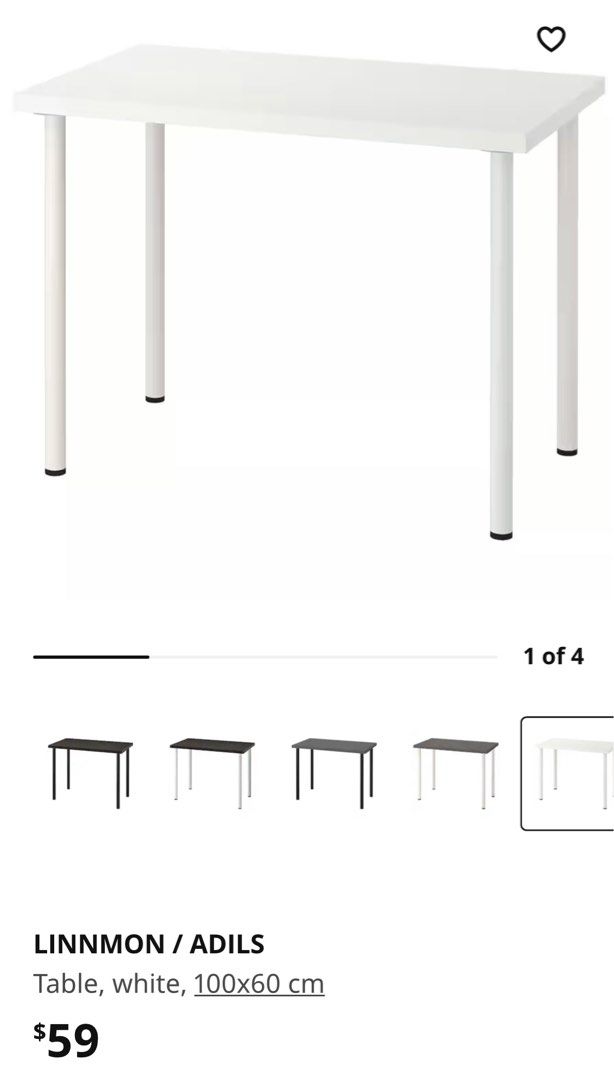 IKEA LINNMON Table, Furniture & Home Living, Furniture, Tables & Sets ...