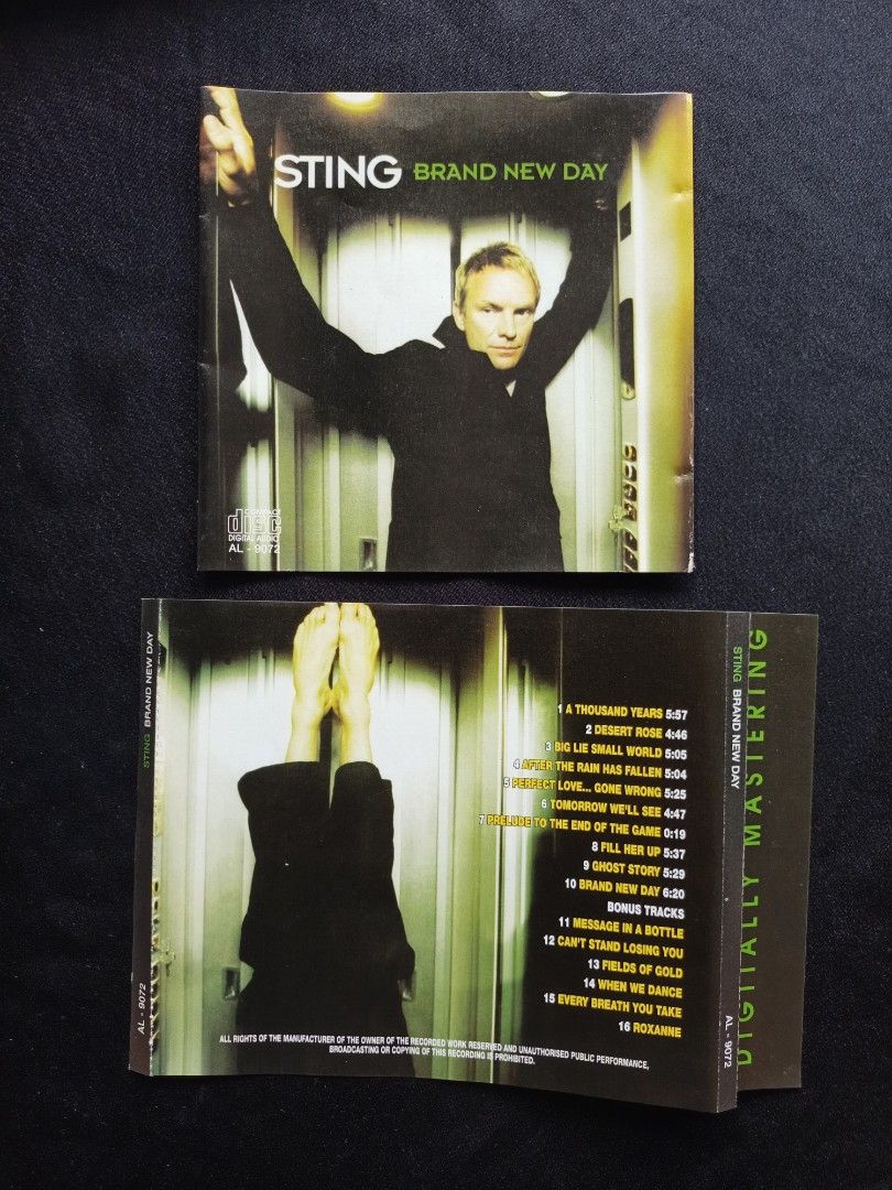 Inlay : Sting - Brand New Day, Hobbies & Toys, Music & Media, CDs ...