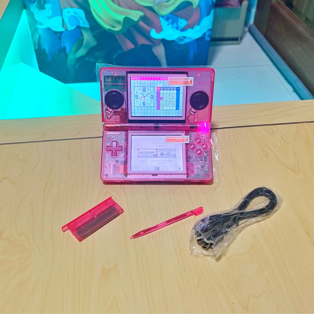 (In-stock)Nintendo DS Lite (Transparent Pink) play both ds and gameboy ...