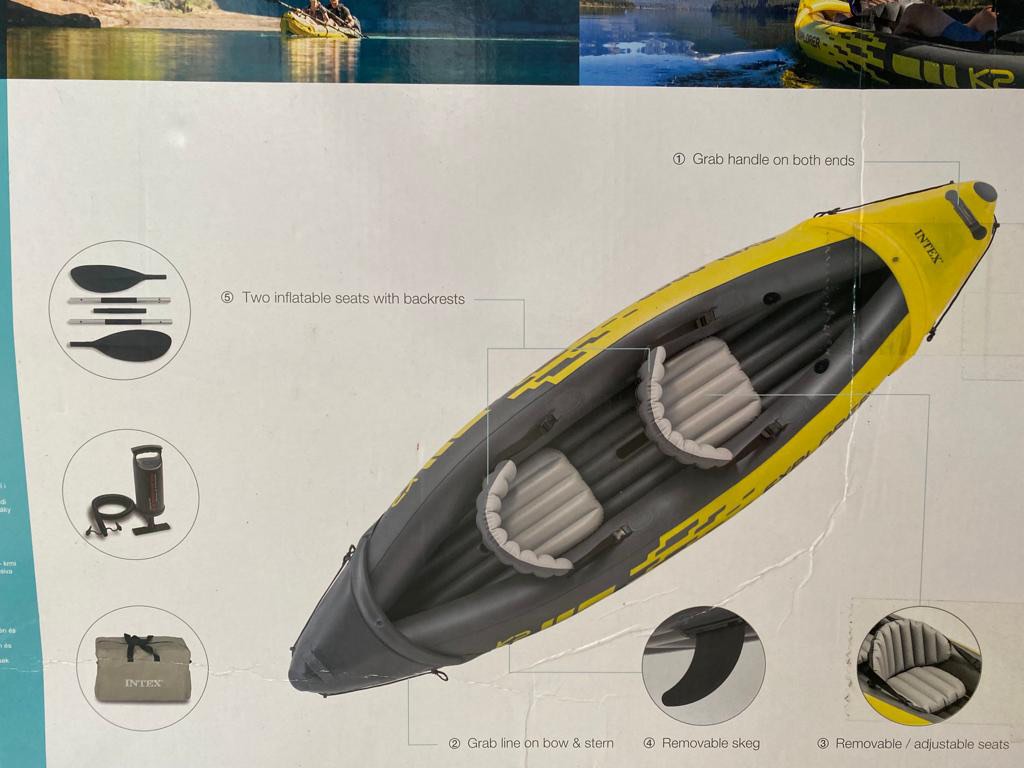 Intex K2 infiatable kayak, Sports Equipment, Sports & Games, Water ...