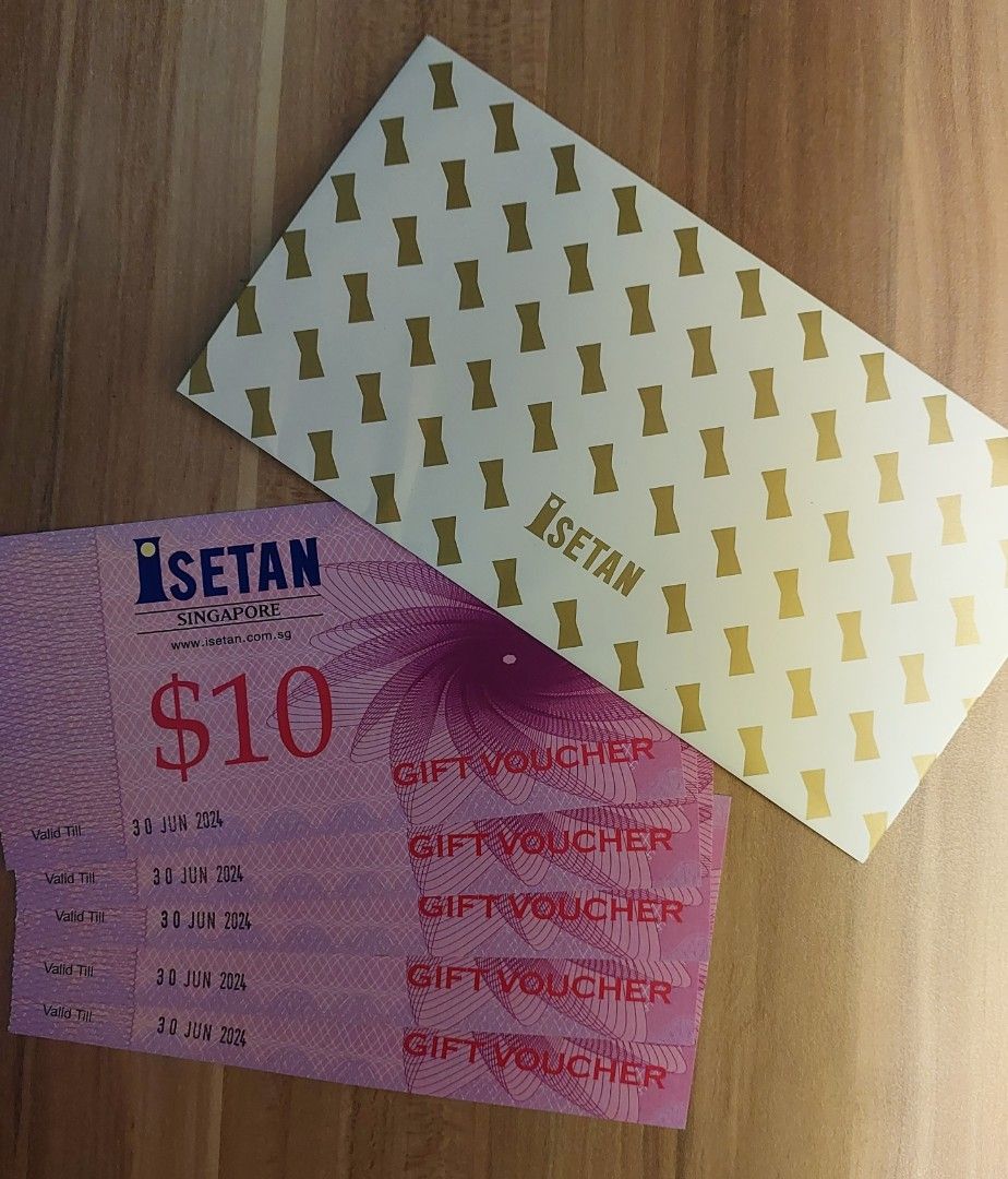 Isetan Vouchers - $50, Tickets & Vouchers, Vouchers on Carousell