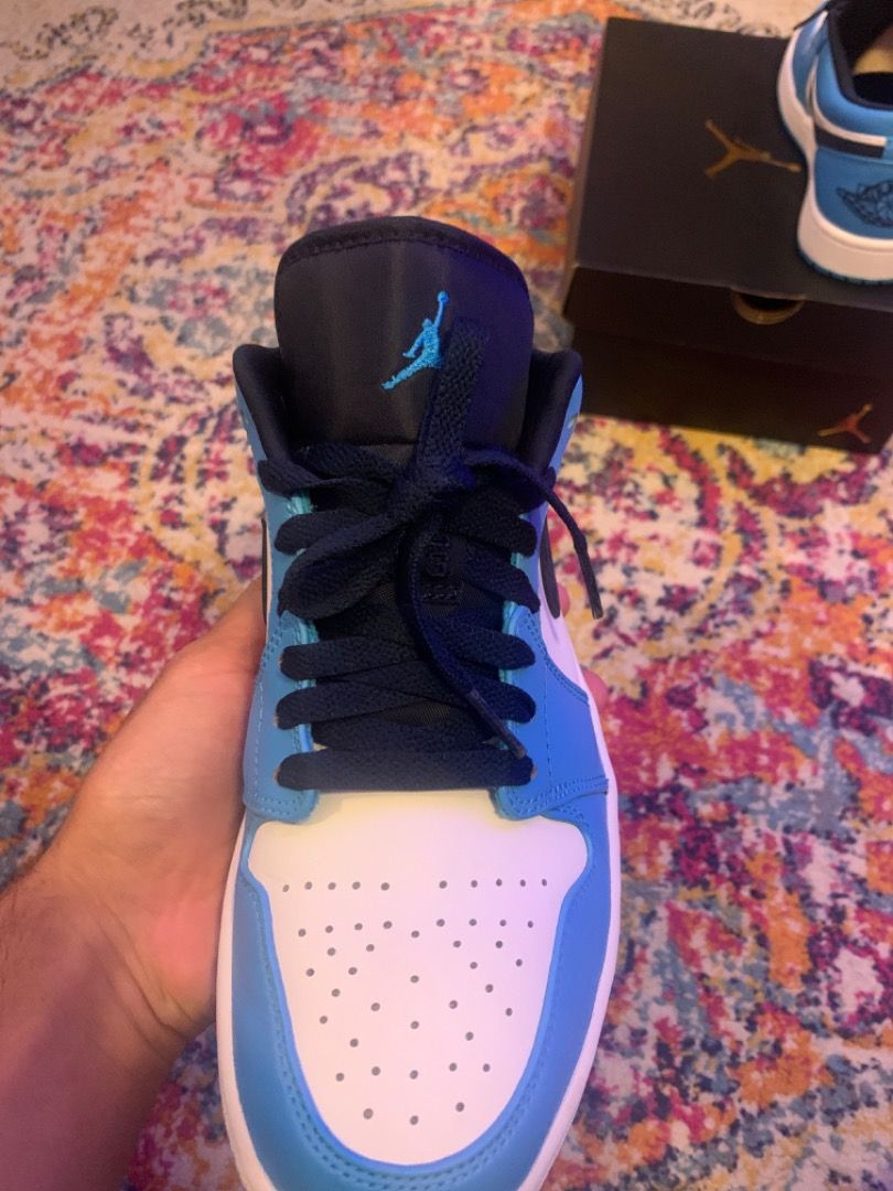 jordan 1 low unc, Men's Fashion, Footwear, Casual shoes on Carousell