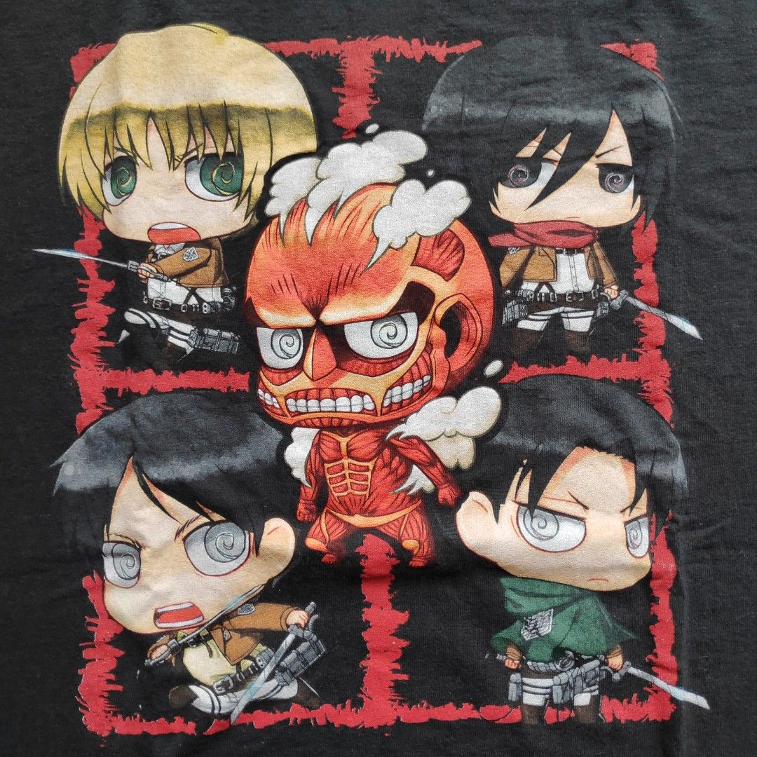 Kaos Ripple junction attack on titan chibi official, Fesyen Pria ...