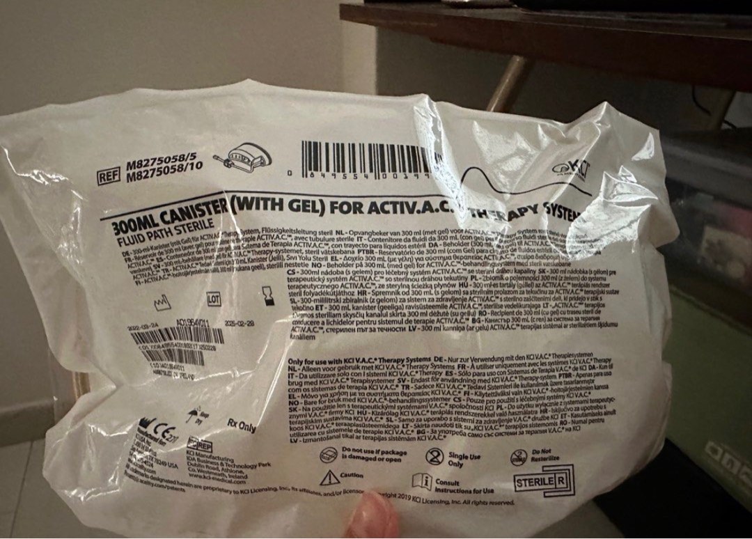 KCI ACTIV.A.C. CANISTER 300ML, Health & Nutrition, Medical Supplies ...