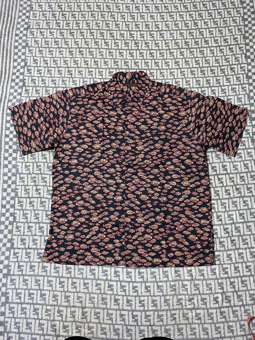 Kemeja Tori Richard Fish Print, Fesyen Pria, Pakaian , Atasan di Carousell