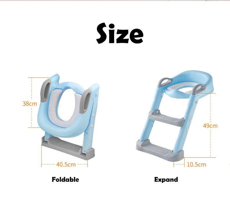 Kid Toilet Ladder Kids Ladder PVC Potty Seat Training Toilet Bowl Seat ...