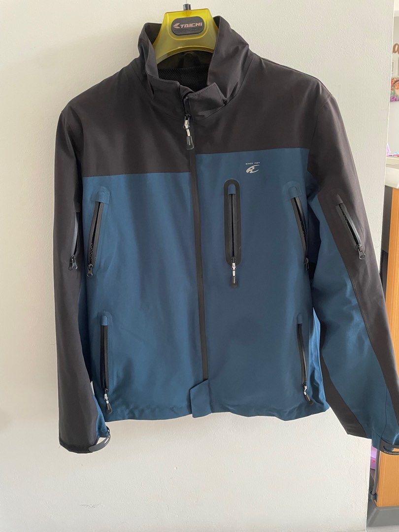 Komine JK-555 WP protection 3L Parka Waterproof motorcycle riding jacket (Navy Blue ...