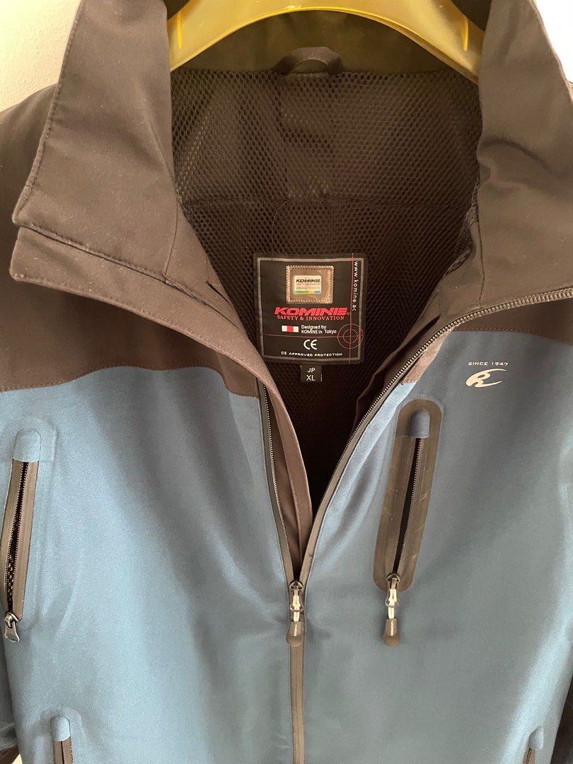 Komine JK-555 WP protection 3L Parka Waterproof motorcycle riding jacket (Navy Blue ...