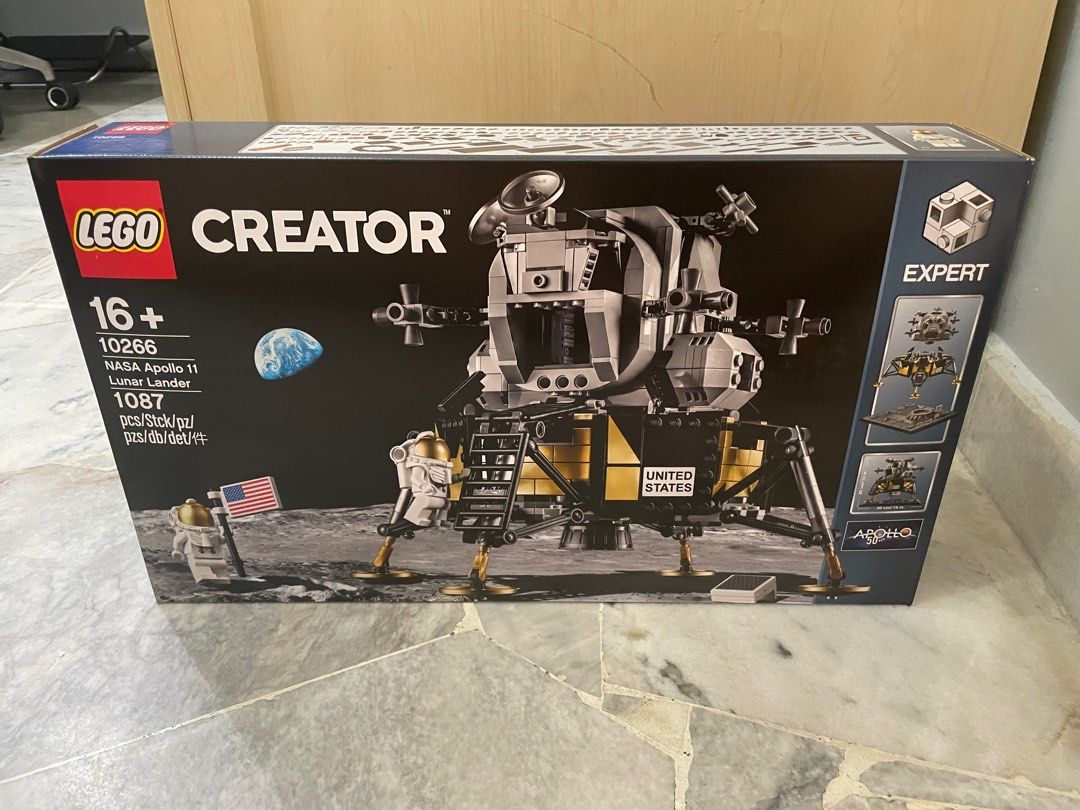 LEGO Creator Expert NASA Apollo 11 Lunar Lander 10266 Building Kit ...